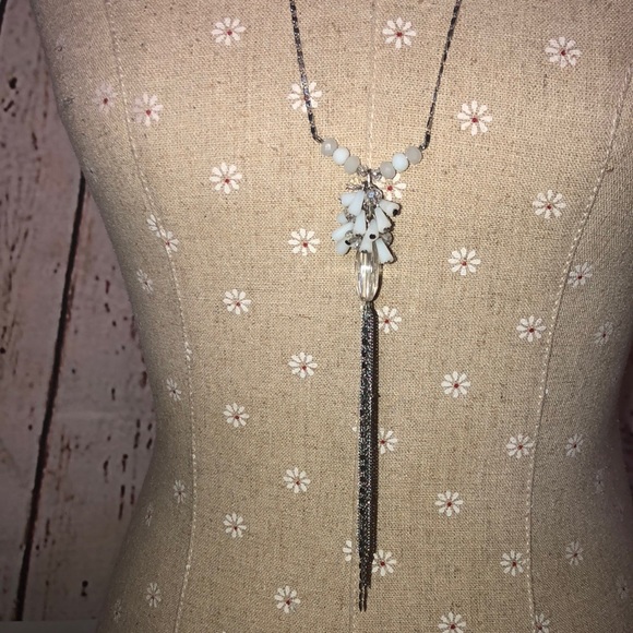LOFT | Jewelry | Loftcluster Bead And Chain Necklace | Poshmark